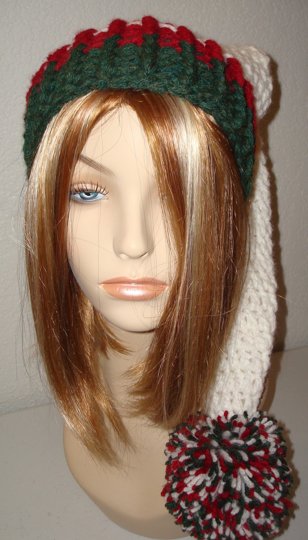 Christmas Santa Hat-elf Hat-stocking Cap-winter Hat-unisex Hat-slouchy ...