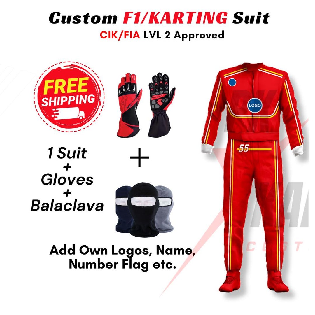 Go Kart Racing Suit Custom F1 Karting Suit, Hand/machine Made, Level 2 ...