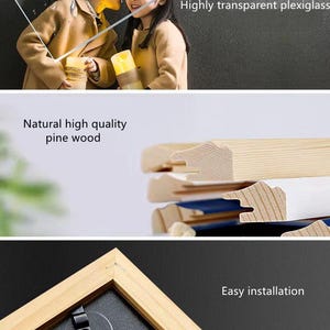 20 Pieces Wood Wall Mount Photo Frame Set, Home Décor, Wall Decoration ...