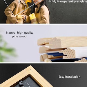 11 Pieces Wood Wall Mount Photo Frame Set, Staircase Photo Frame Set ...
