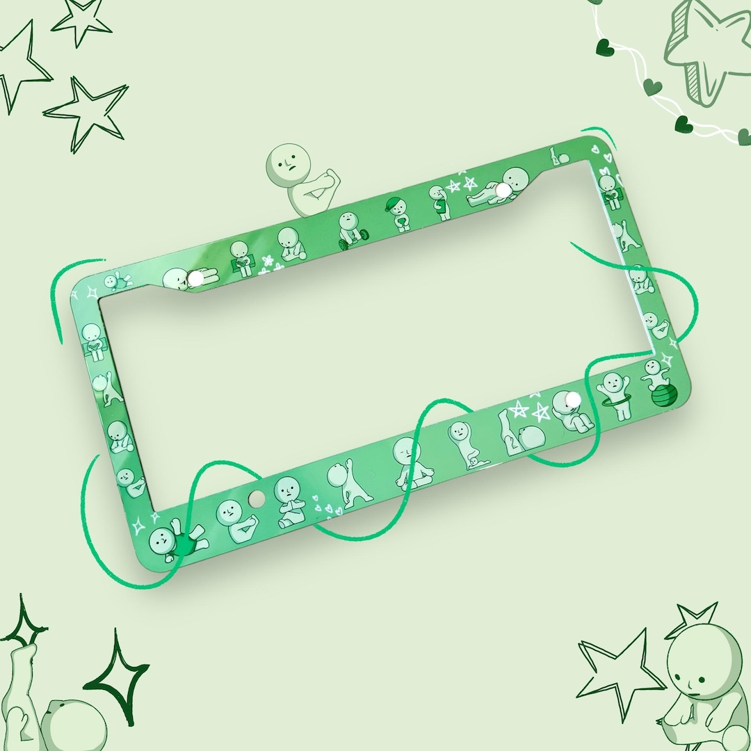 Green Friend License Plate Frame - Etsy