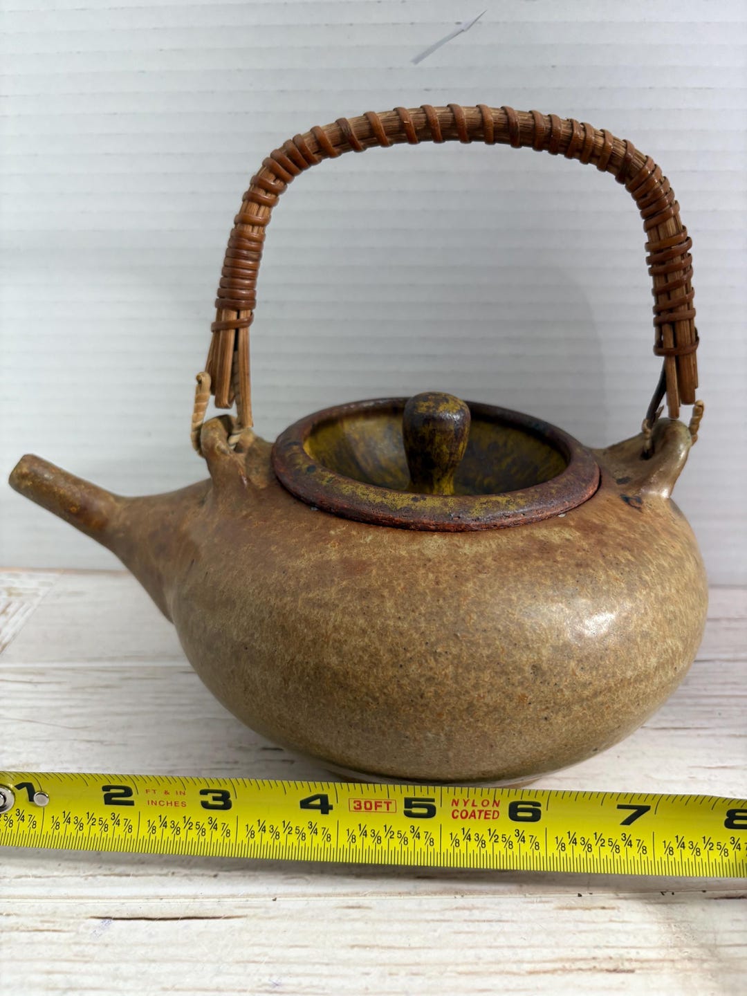 Vintage Asian Handmade Pottery Tea Pot - Etsy