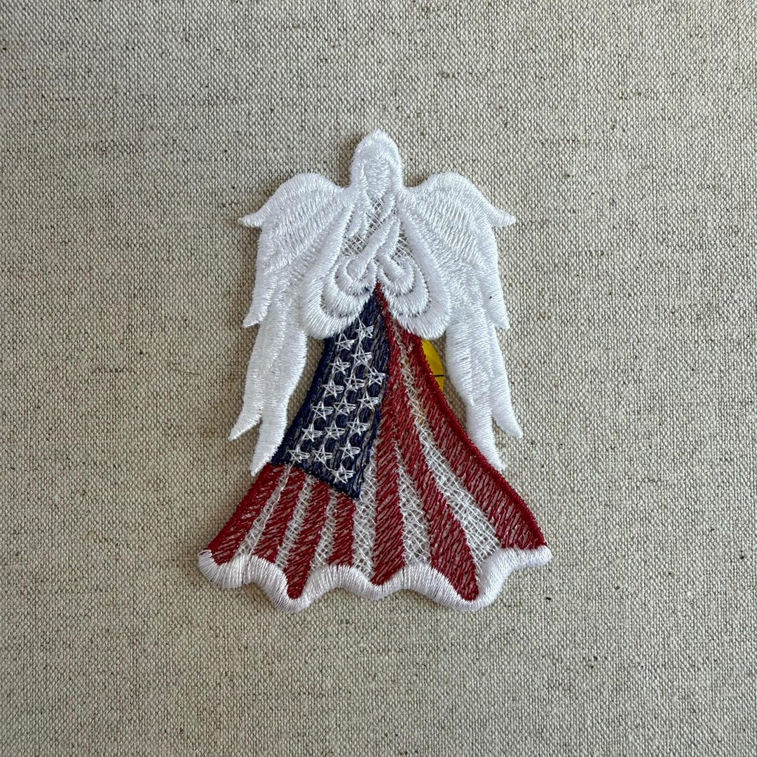 Angel of the Patriot 3 Embroidered Lace Angel - Etsy