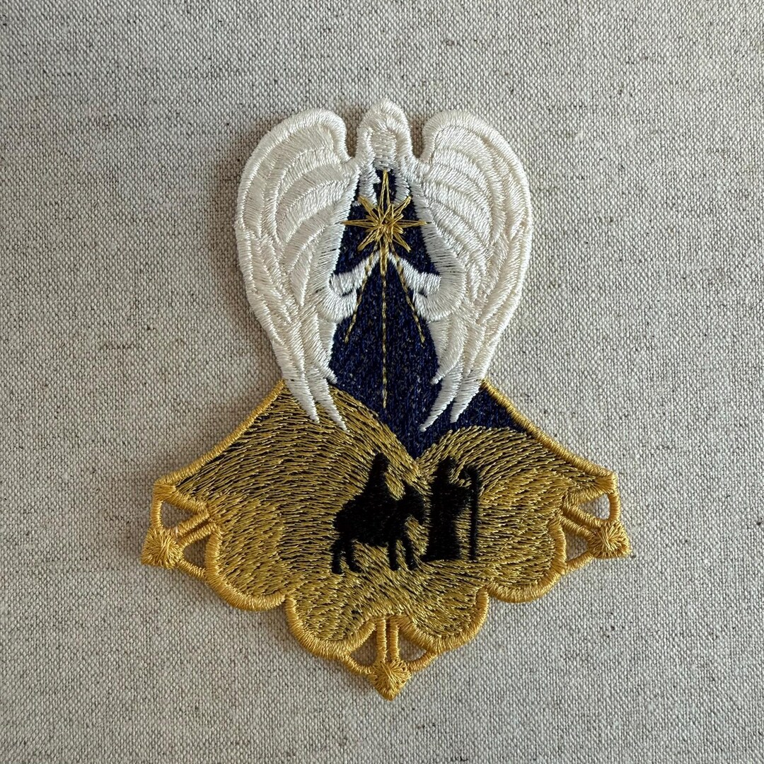 Journey to Bethlehem Angel | Embroidered Lace Angel - Etsy