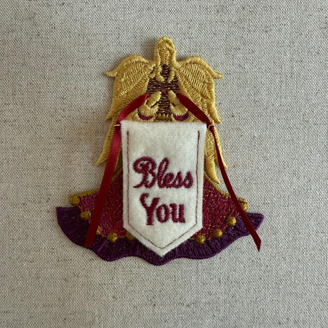 Bless You Angel | Embroidered Lace Angel - Etsy