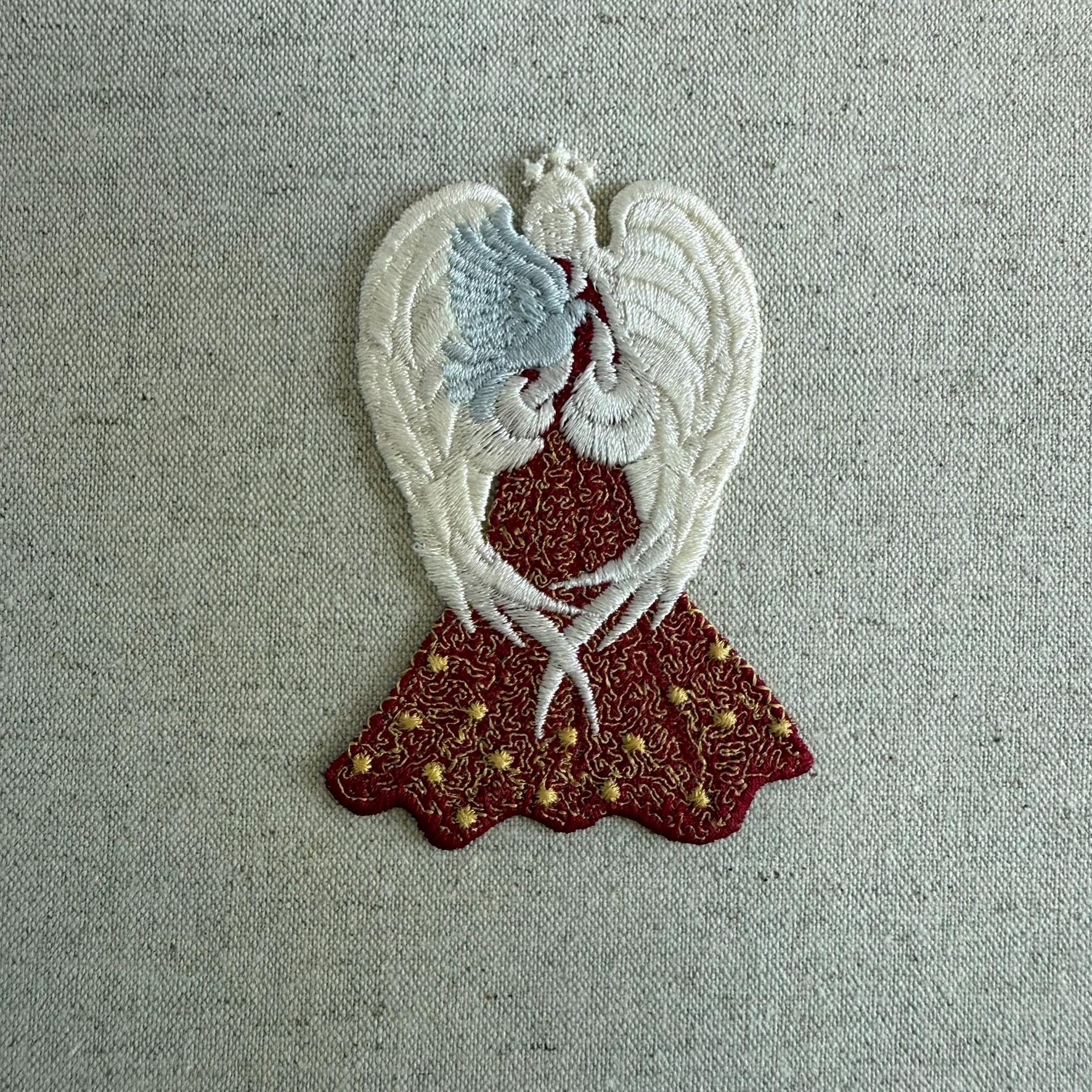 Angel of Peace | Embroidered Lace Angel - Etsy
