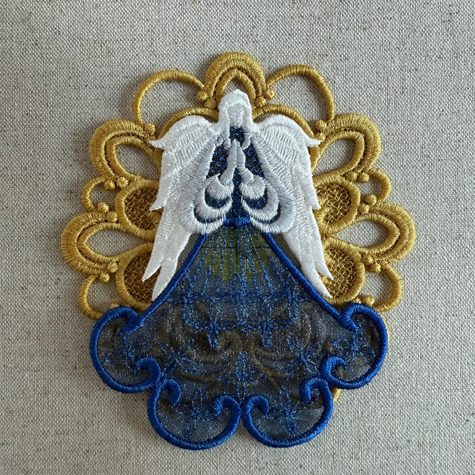 Celestial Angel | Lace and Applique Angel - Etsy