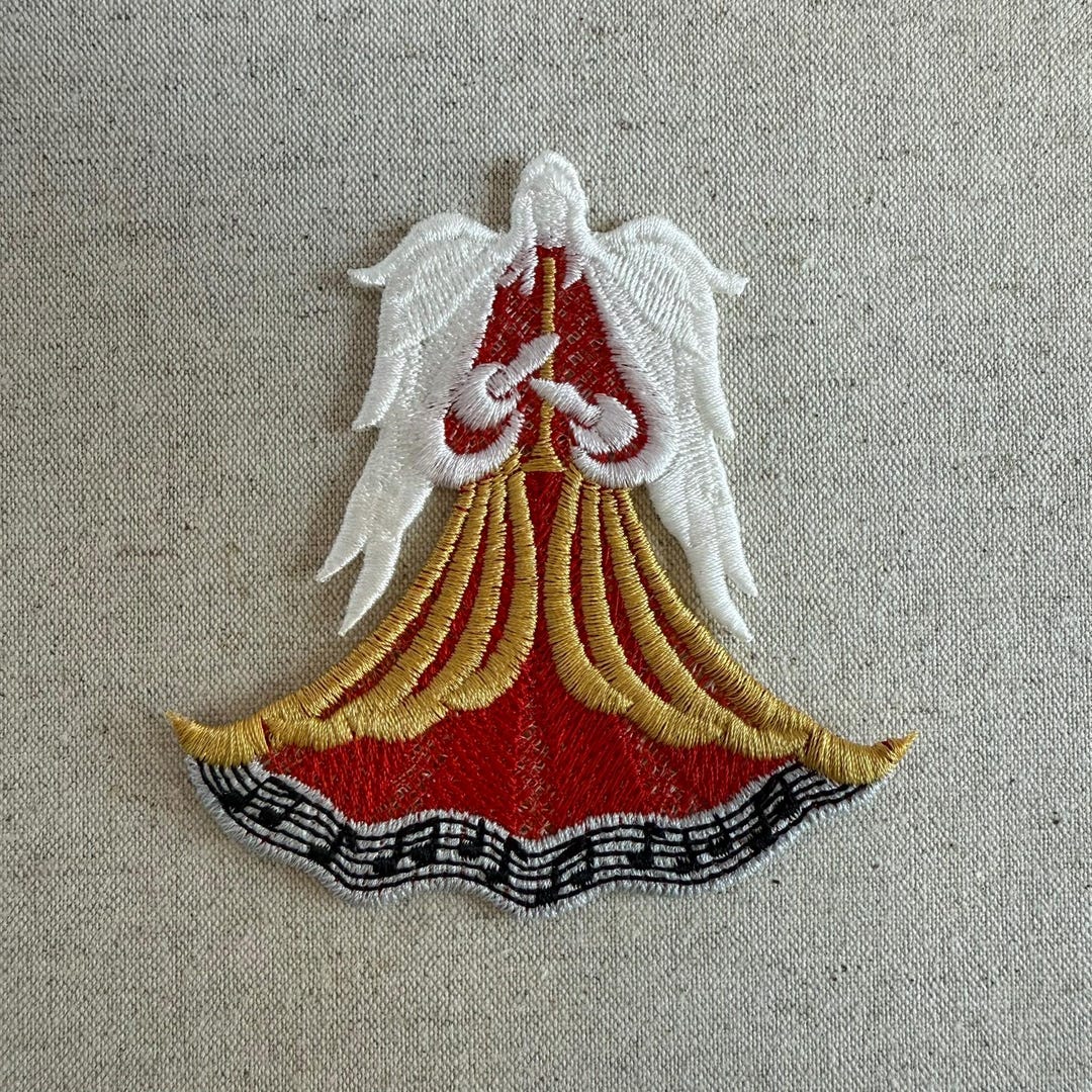 Angel of Music | Embroidered Lace Angel - Etsy
