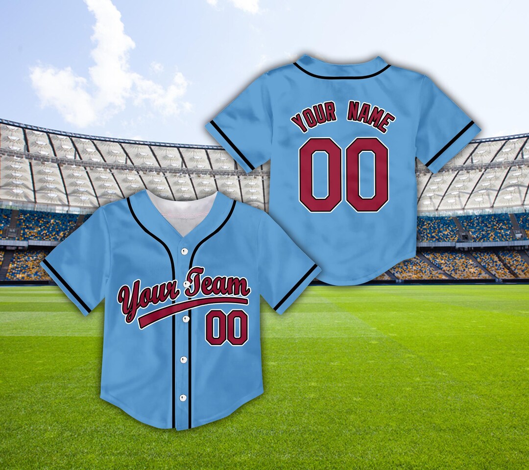 Personalized Name Baseball Jersey for Baseball Fans, Custom Color Kid ...