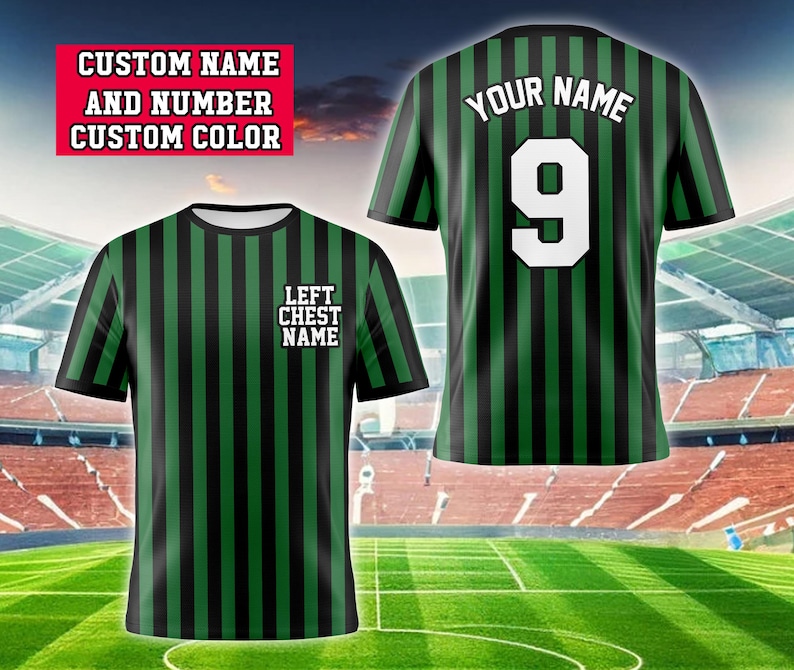 Custom Any Colors Pinstripe Jersey All Over Print Shirt, Personalized ...