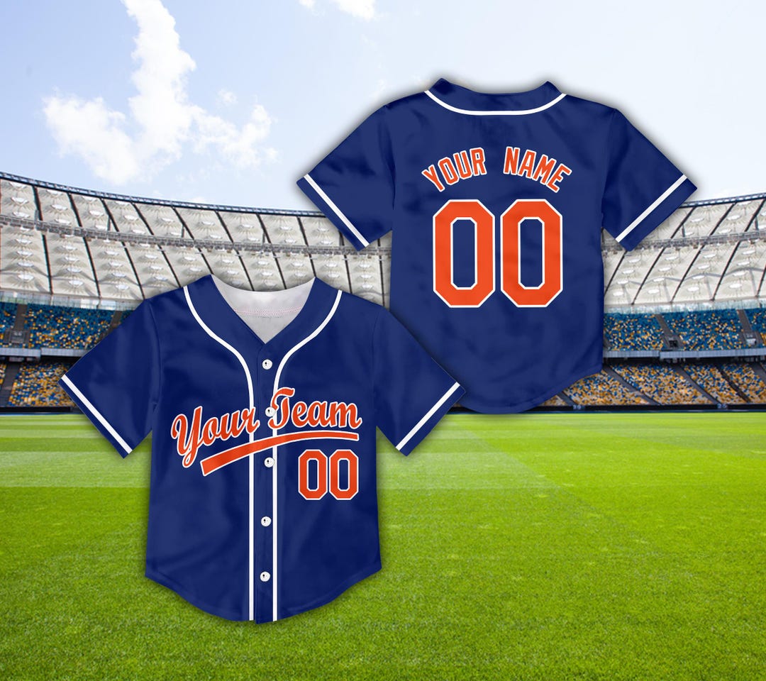 Personalized Name Baseball Jersey for Baseball Fans, Custom Color Kid ...