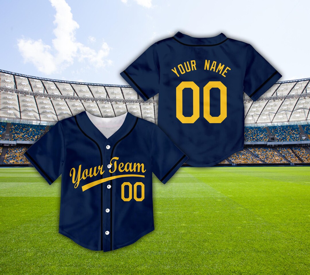 Personalized Name Baseball Jersey for Baseball Fans, Custom Color Kid ...