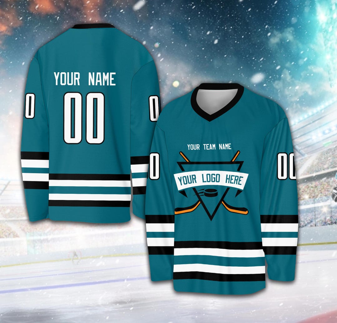 Personalized Name Number Logo Ice Hockey Jersey, Custom Color Hockey ...