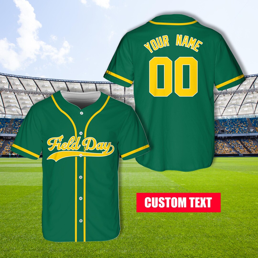 Personalized Name Field Day Baseball Jersey, Custom Color Field Day Fun ...