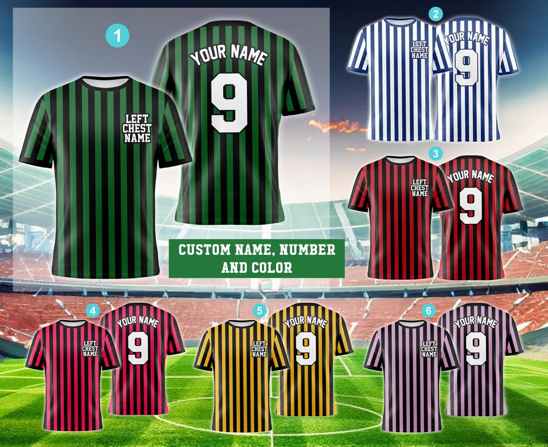 Custom Any Colors Pinstripe Jersey All Over Print Shirt, Personalized ...