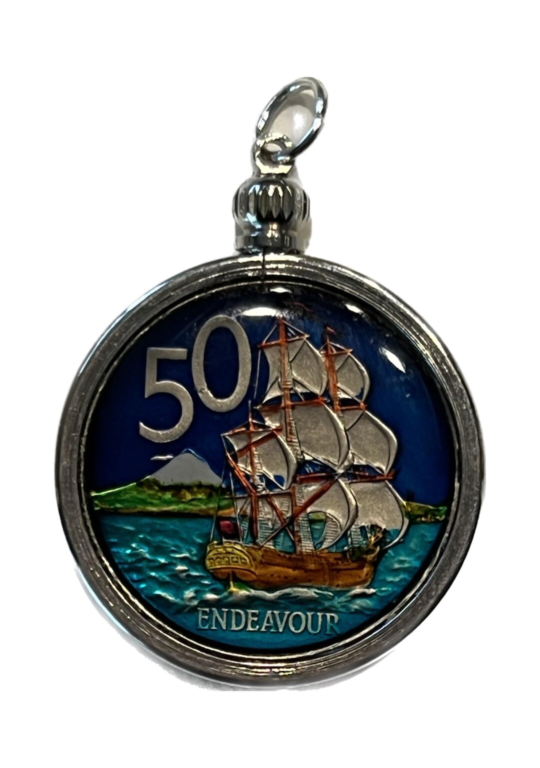 New Zealand 50 Cents Hand Painted Coin Medallion - Etsy