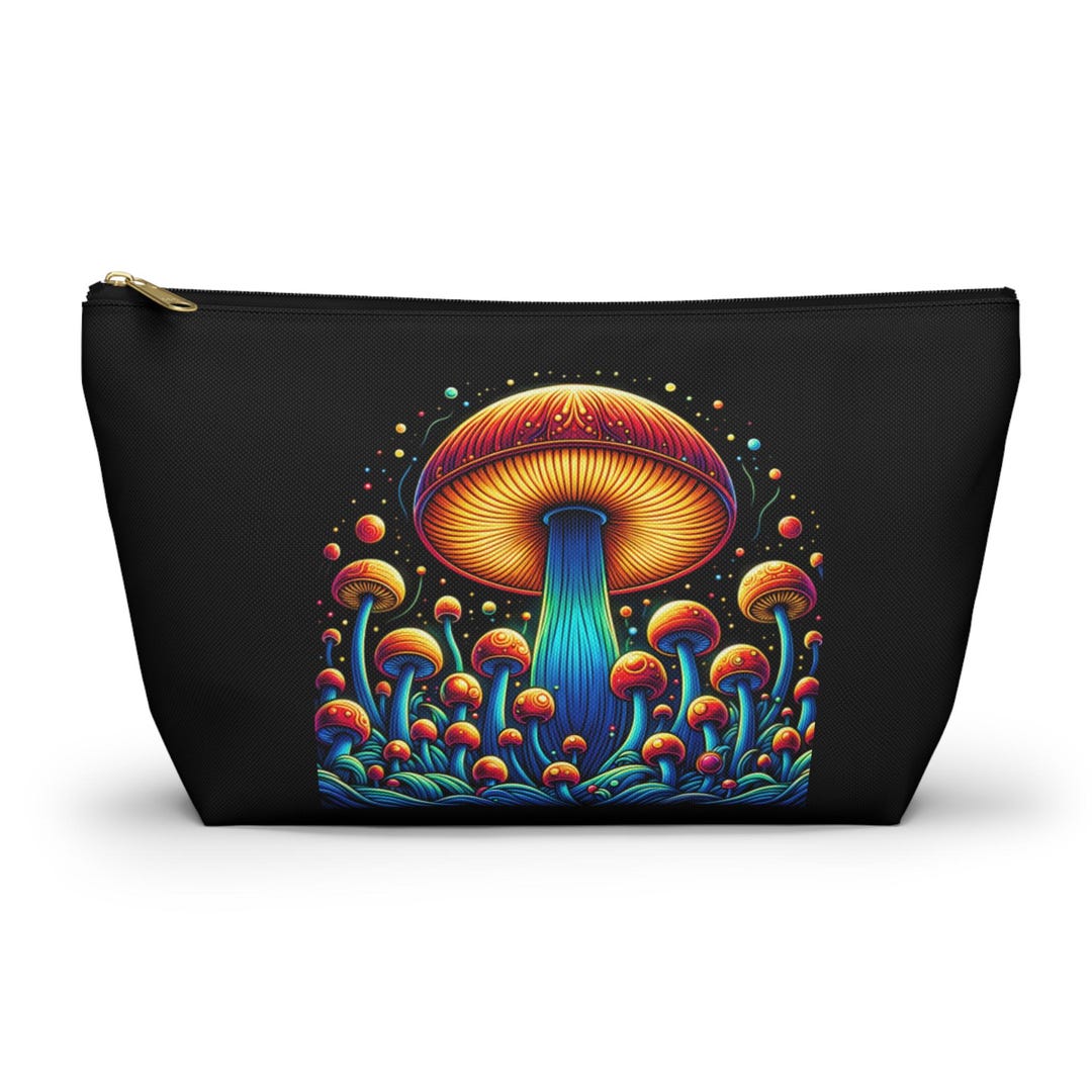 Psychedelic Mushroom Accessory Pouch: Bohemian Cosmetic Bag - Etsy