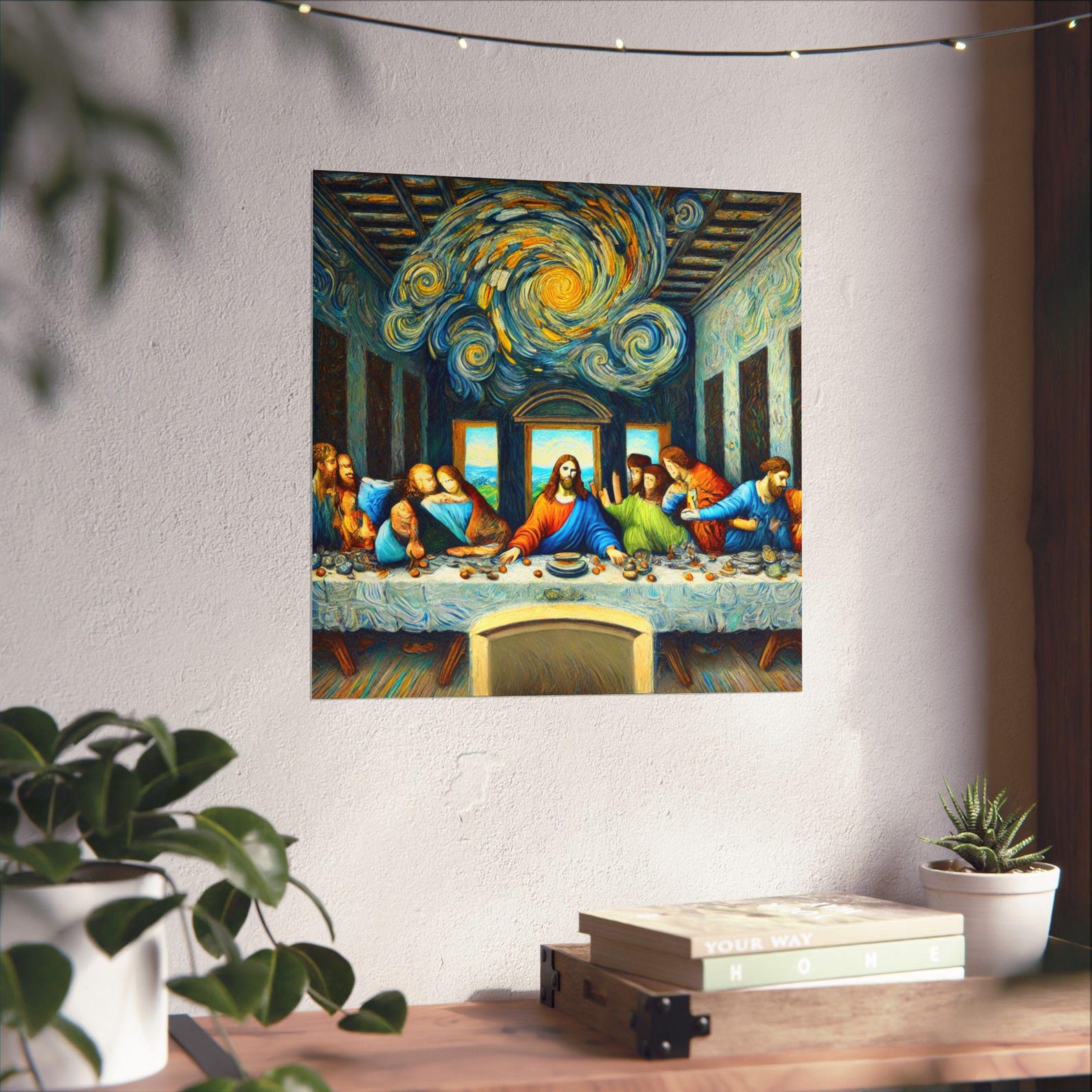 Last Supper Art Print: Van Gogh Style Religious Poster - Etsy
