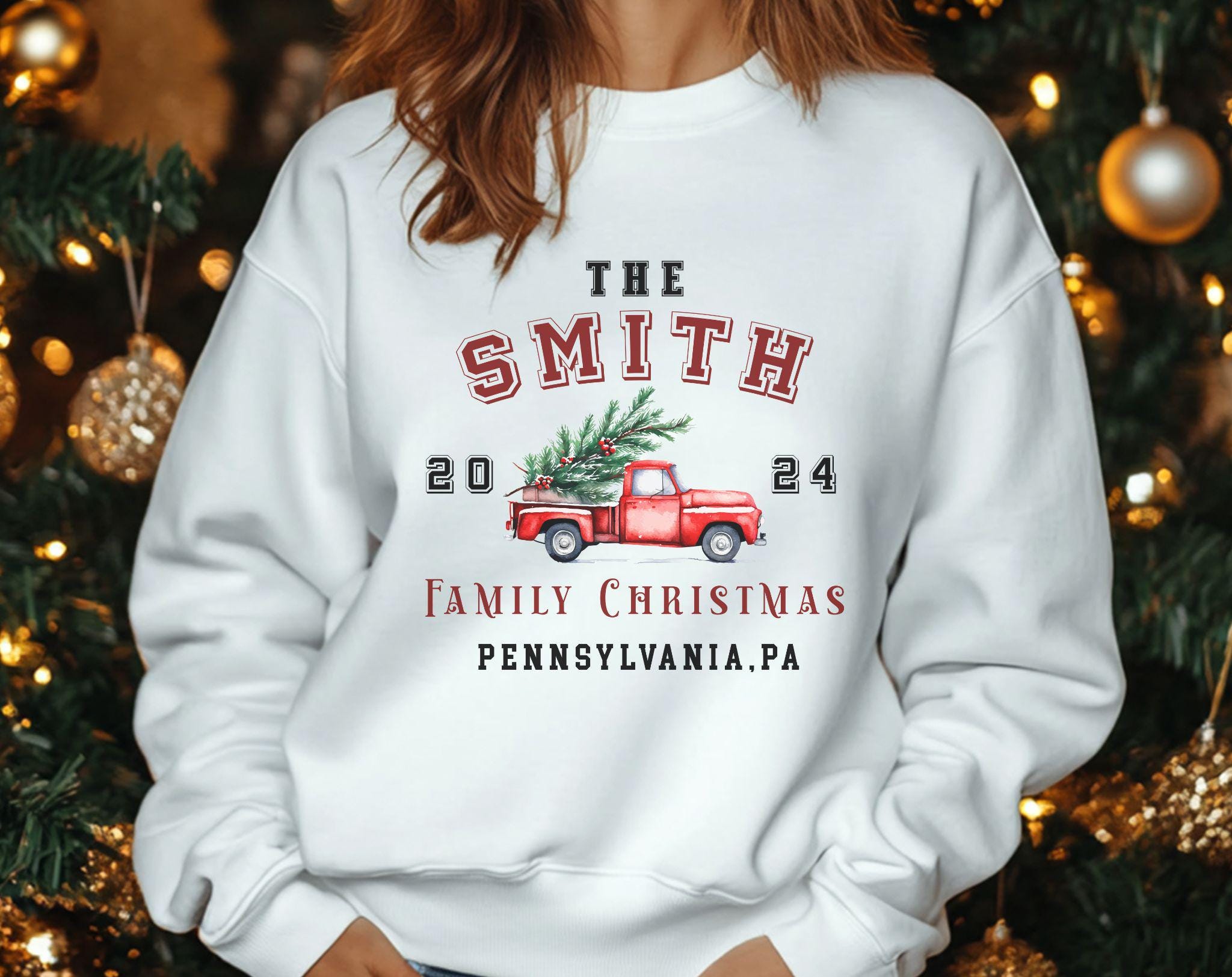 Personalized Family Christmas Sweatshirts, Matching Family Christmas ...