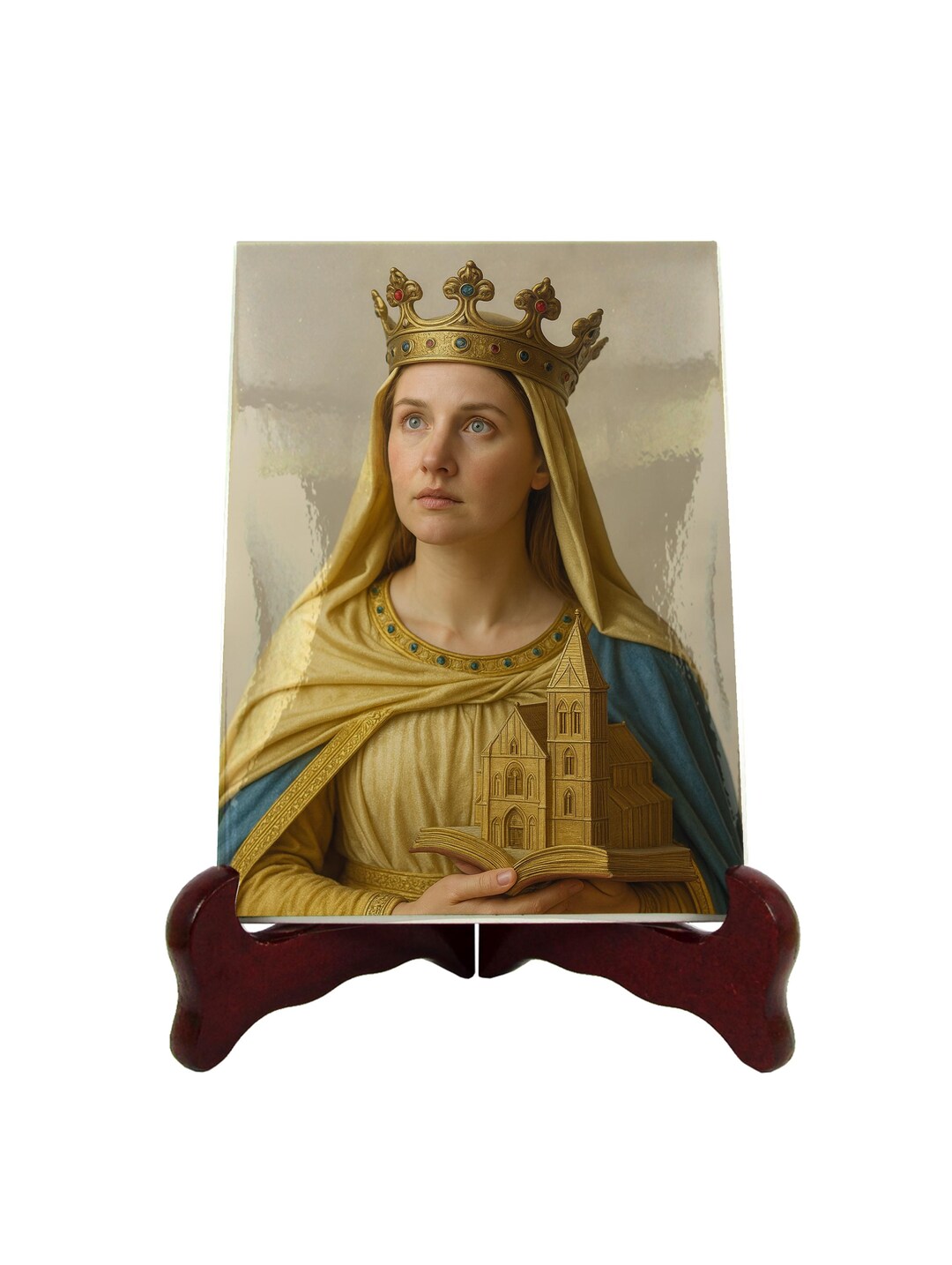 Saint Adelaide of Burgundy Ceramic Icon: Handmade Religious Decor - Etsy