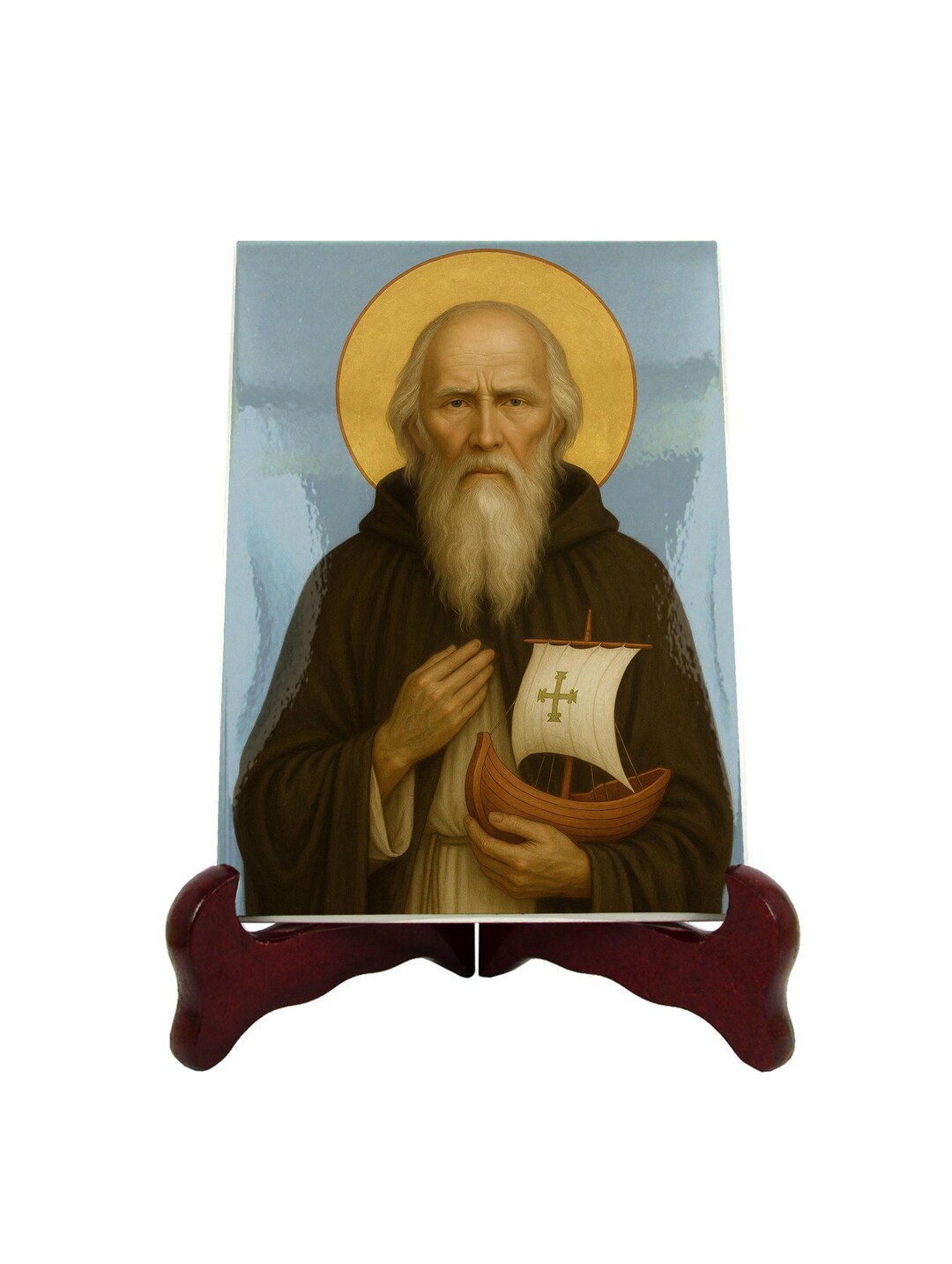 Ceramic Religious Icon Saint Brendan of Clonfert – Catholic Saints ...