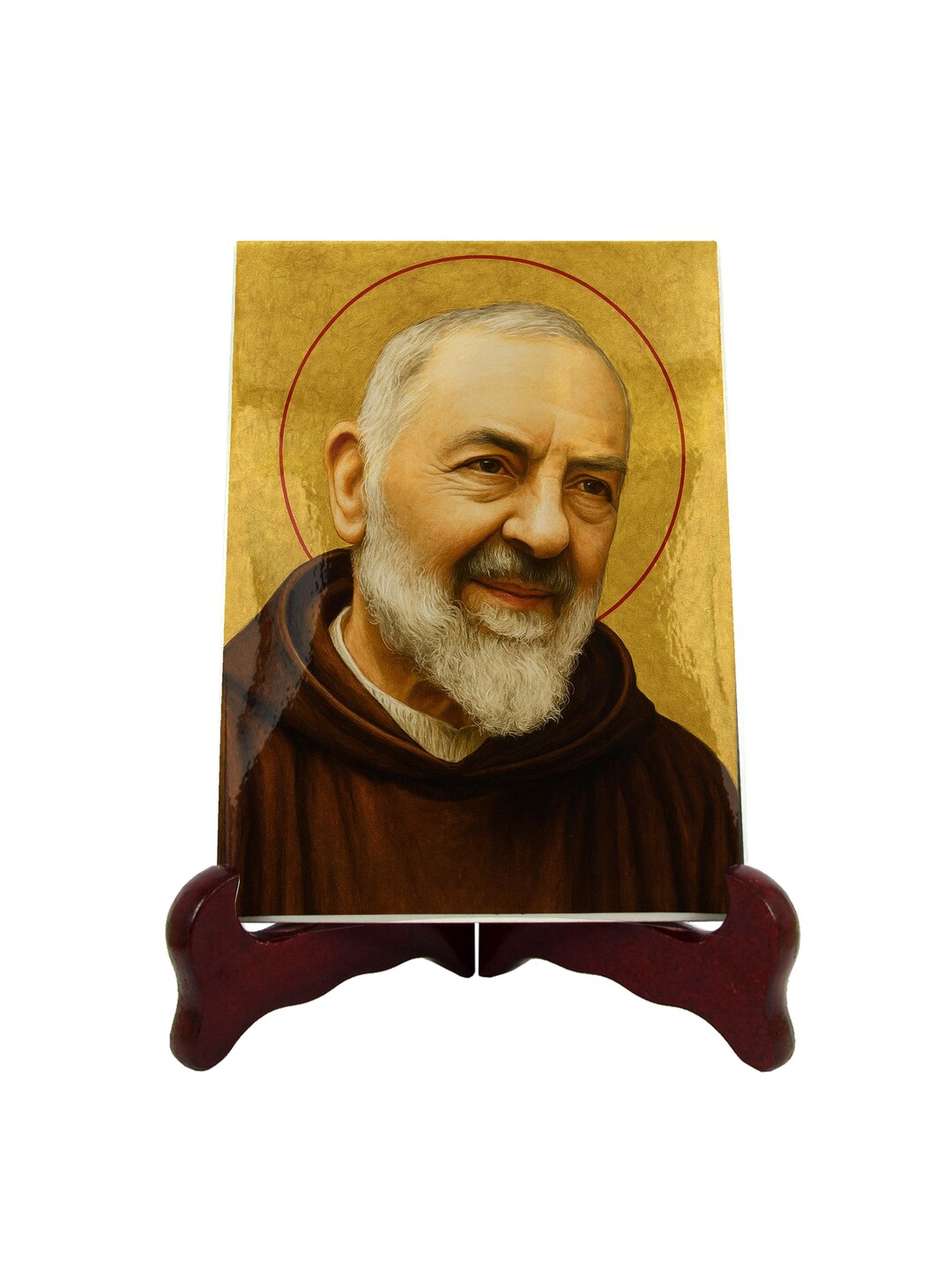 Handmade Saint Pio Ceramic Icon: Byzantine Religious Art - Etsy