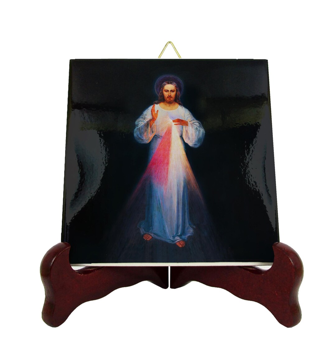 Ceramic Icon Divine Mercy – Merciful Jesus Vilnius Religious Plaque - Etsy