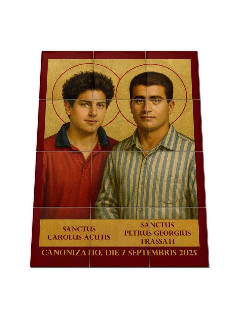 Saint Carlo Acutis & Pier Giorgio Frassati Tile Mural - Limited Edition ...