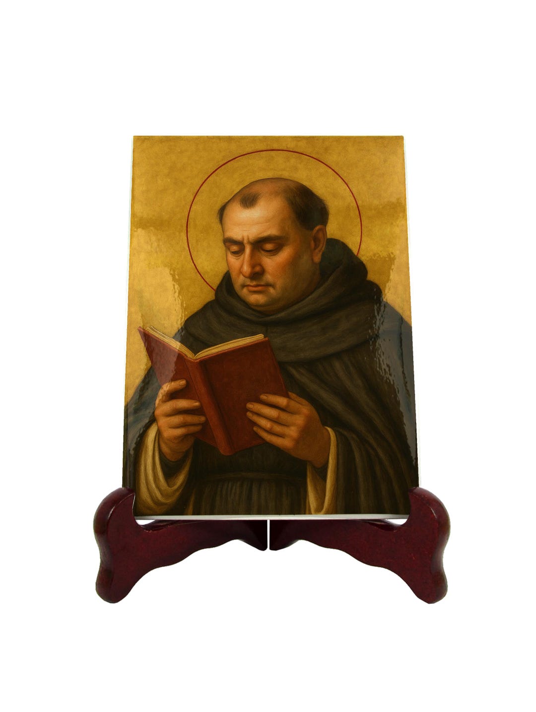 Saint Thomas Aquinas Ceramic Icon: Modern Byzantine Religious Art - Etsy