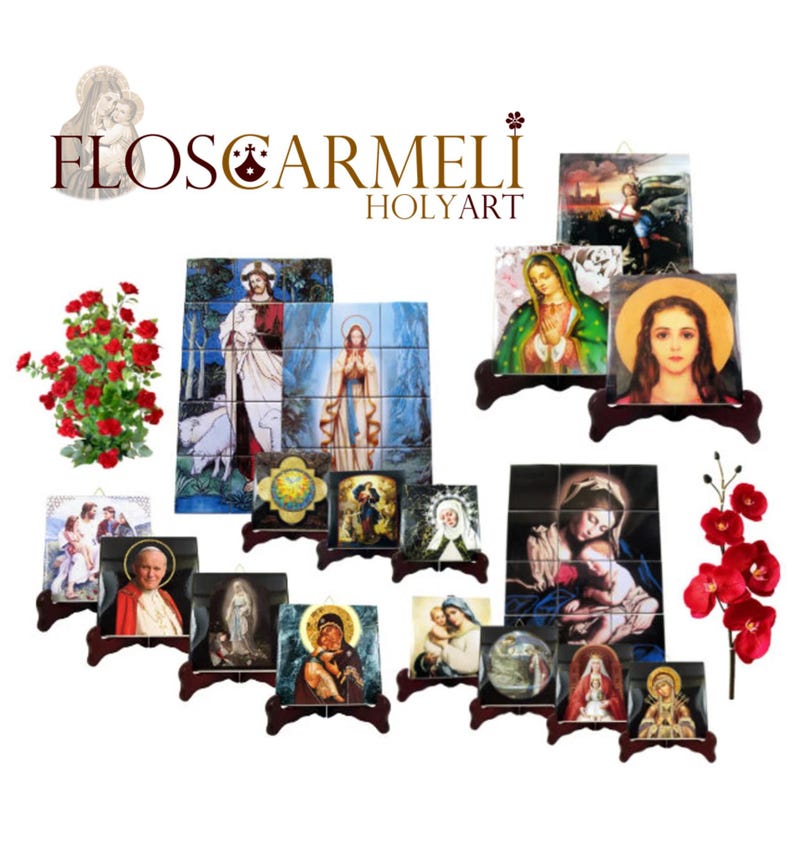 Blue Floral Madonna in Prayer – Porcelain Style Marian Ceramic Icon - Etsy