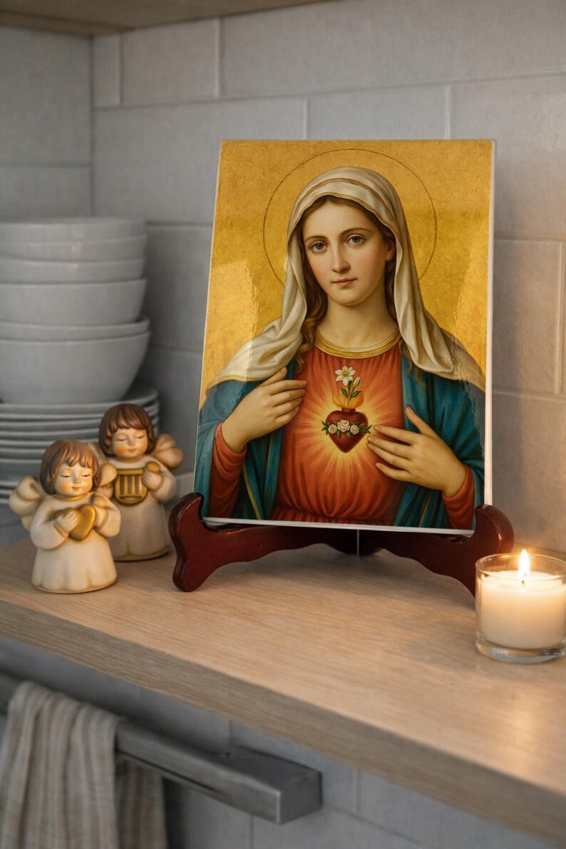 Saint Maroun Religious Icon Ceramic Tile – Devotional Art, Catholic ...