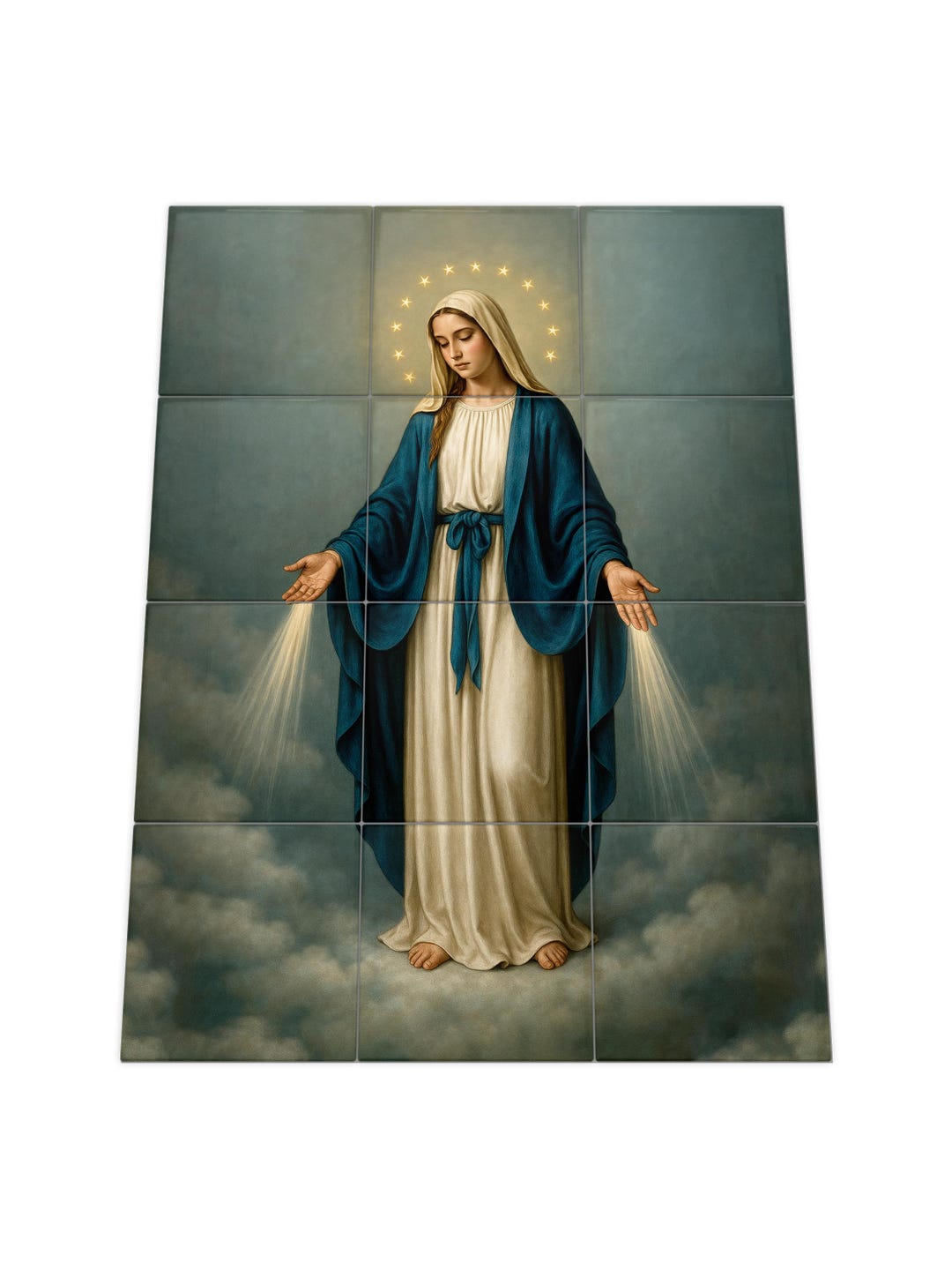 Handmade Blessed Virgin Mary Ceramic Tile Mural - Catholic Wall Art - Etsy