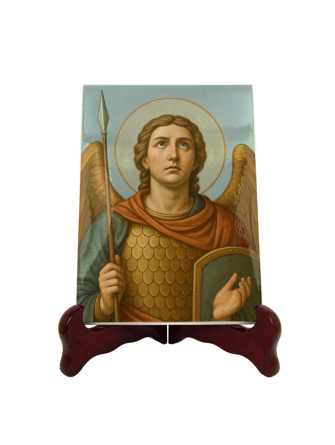 Saint Michael Archangel Ceramic Icon – Catholic Protection Art ...