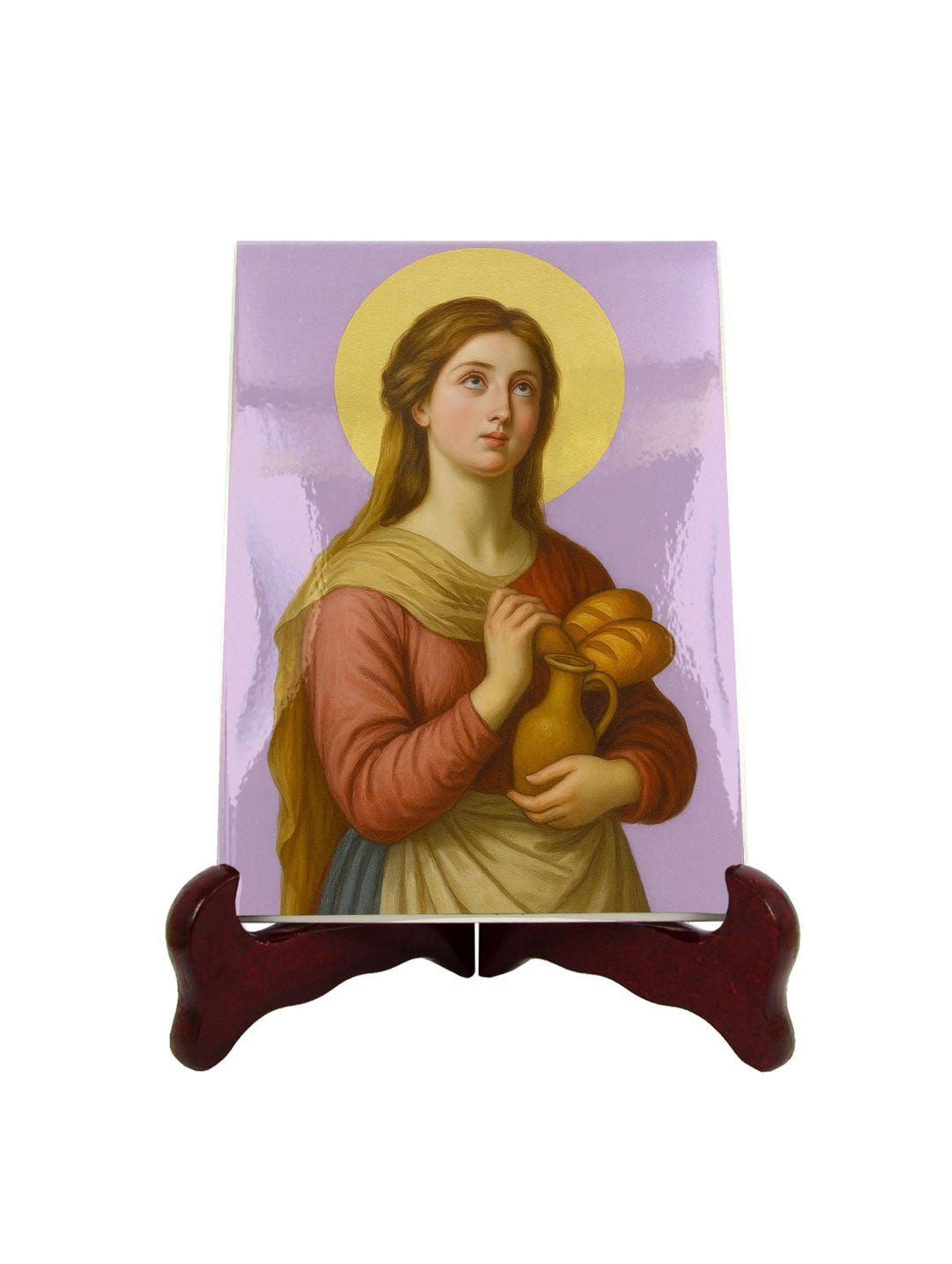 Saint Zita of Lucca Ceramic Icon: Handcrafted Catholic Home Decor - Etsy