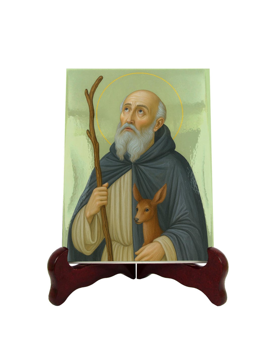 Handmade Saint Giles Ceramic Icon Tile - Byzantine Christian Art - Etsy