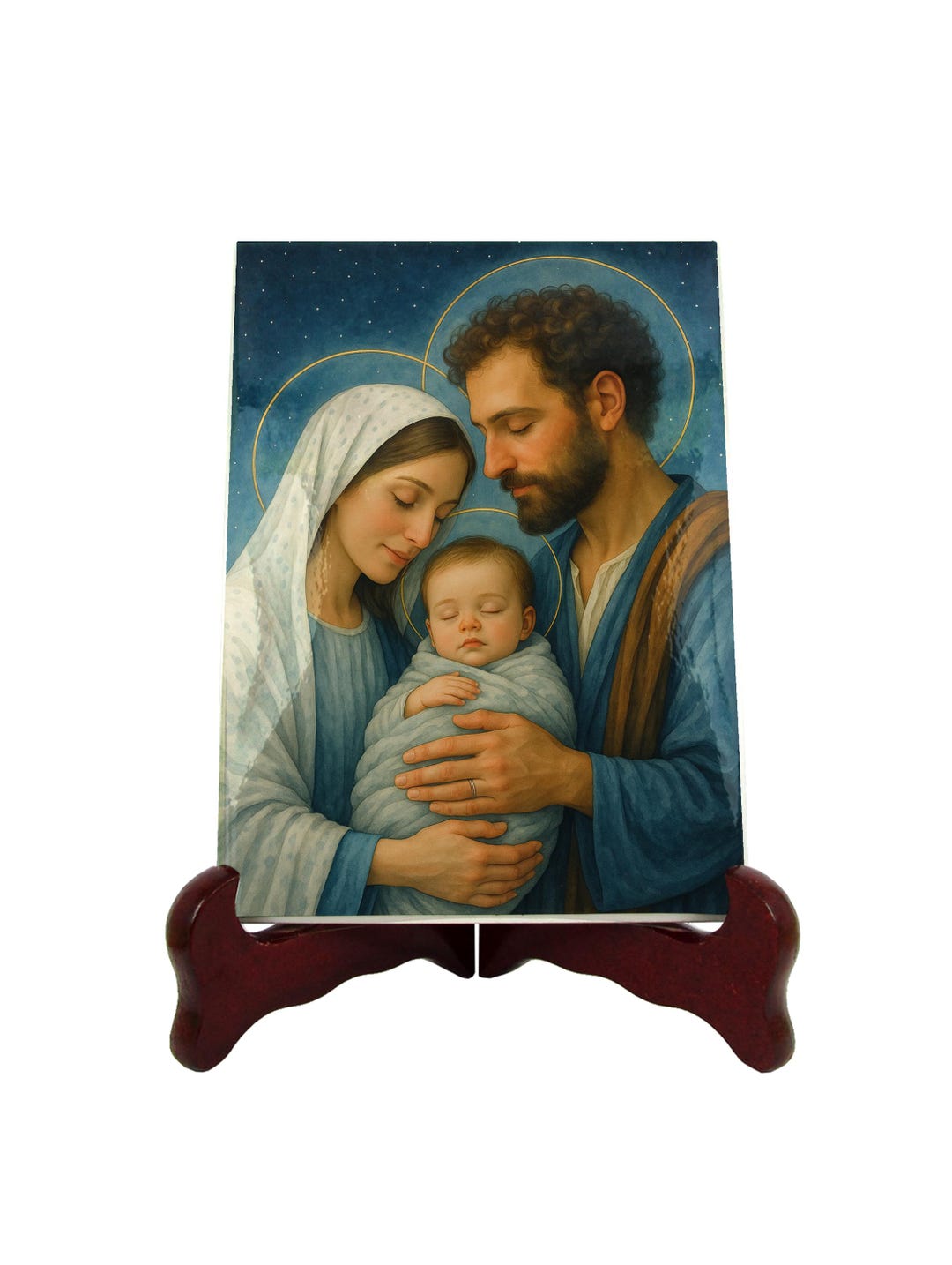 Handmade Holy Family Ceramic Icon: Christian Art Tile - Etsy