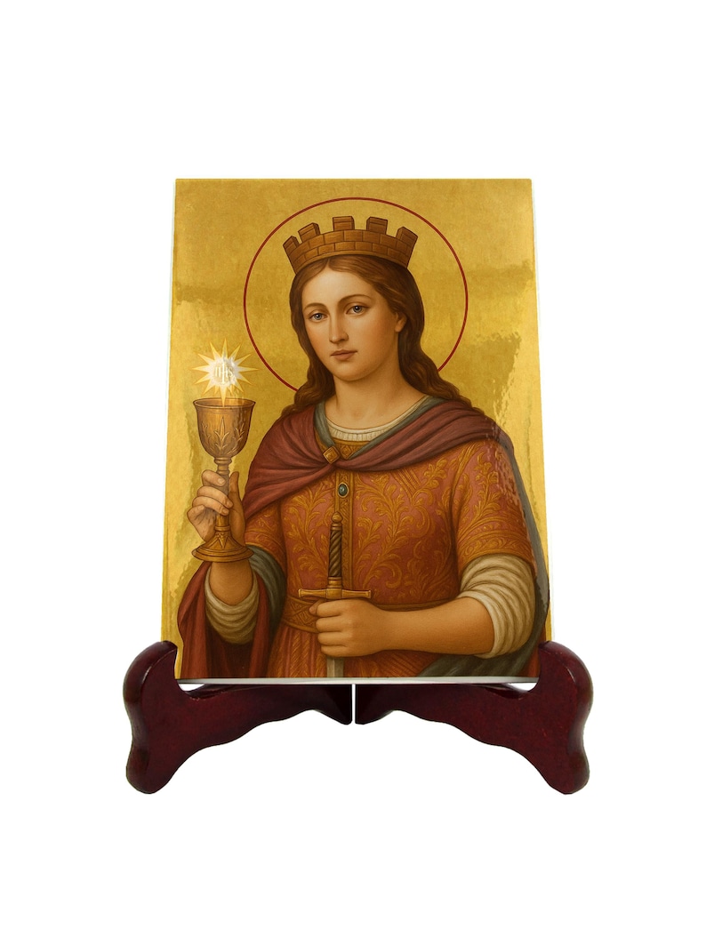 Saint Barbara Ceramic Icon – Catholic Protection Saint Art, Patron ...