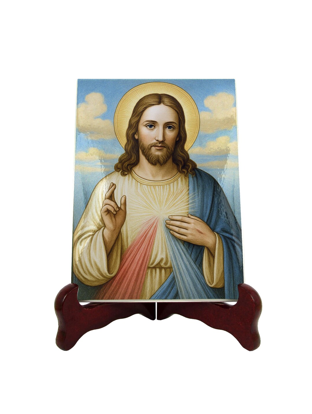 Handmade Merciful Jesus Ceramic Icon: Sacred Altar Art - Etsy