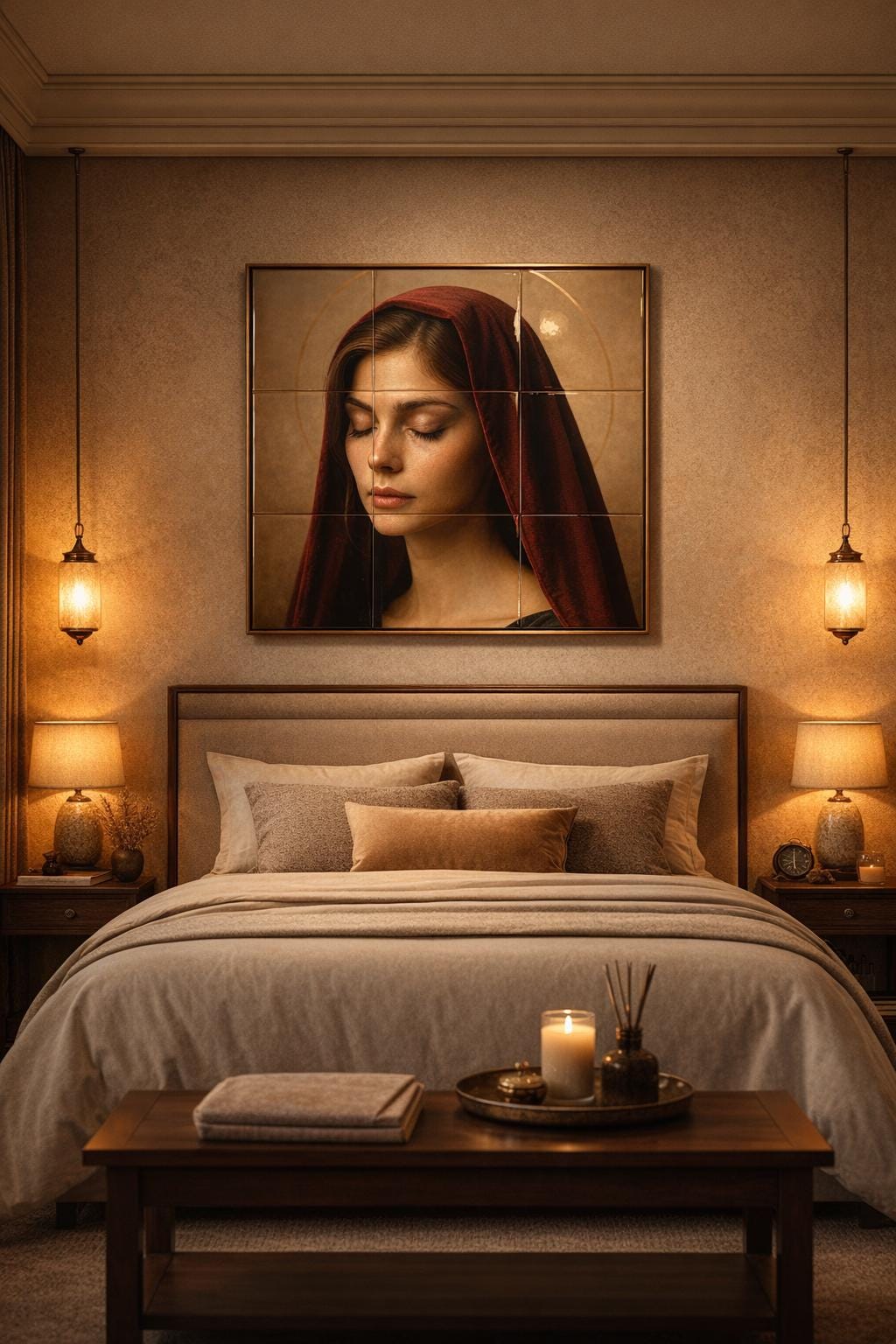 Divine Mercy Jesus Tile Mural – Catholic Wall Art, Merciful Christ ...