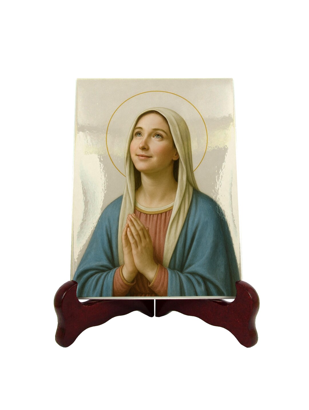 Handcrafted Virgin Mary Ceramic Icon: Catholic Home Decor, Italy - Etsy