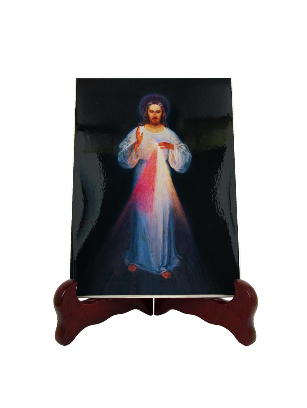 Handmade Divine Mercy Ceramic Icon: Jesus of Vilnius, Religious Gift - Etsy