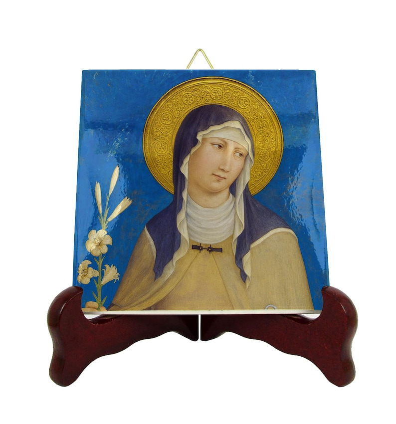 Saint Clare of Assisi Ceramic Icon – Religious Wall Art, Monastic ...