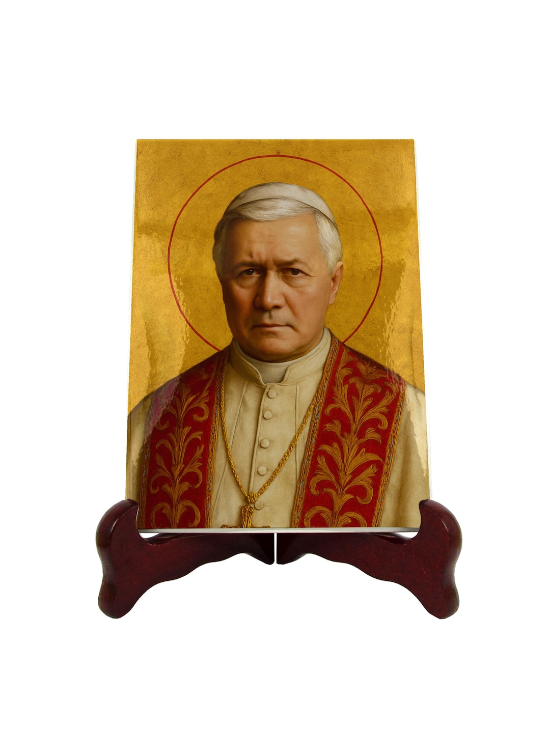 Saint Pope Pius X Religious Icon: Handmade Byzantine Ceramic Wall Art ...