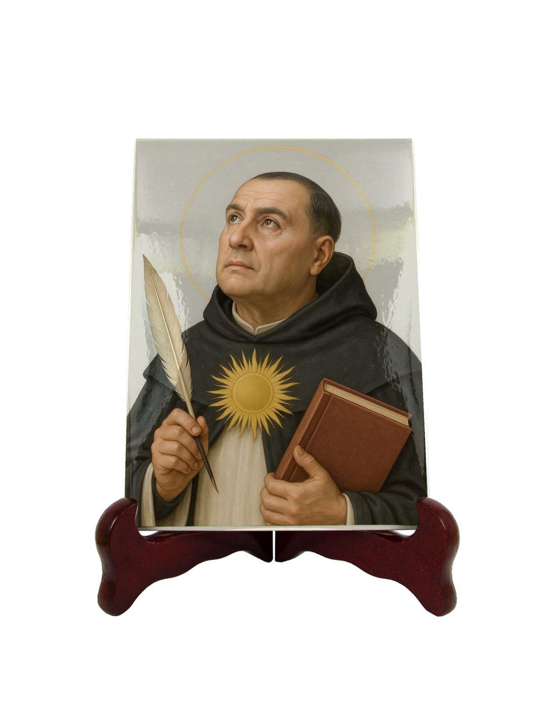 Saint Thomas Aquinas Ceramic Icon – Doctor of the Church Catholic ...