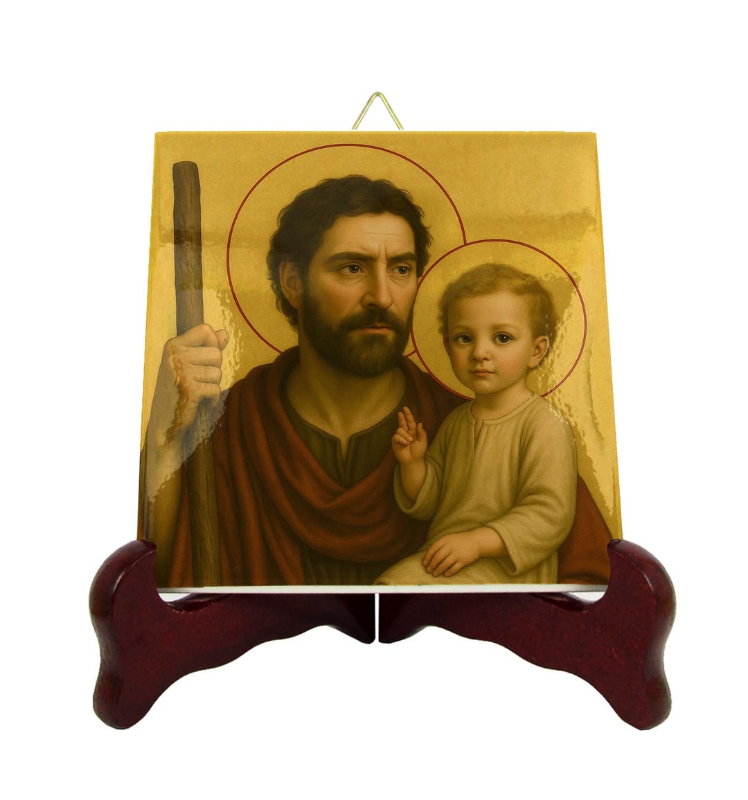 Saint Christopher Ceramic Icon – Catholic Travel Protection Saint ...