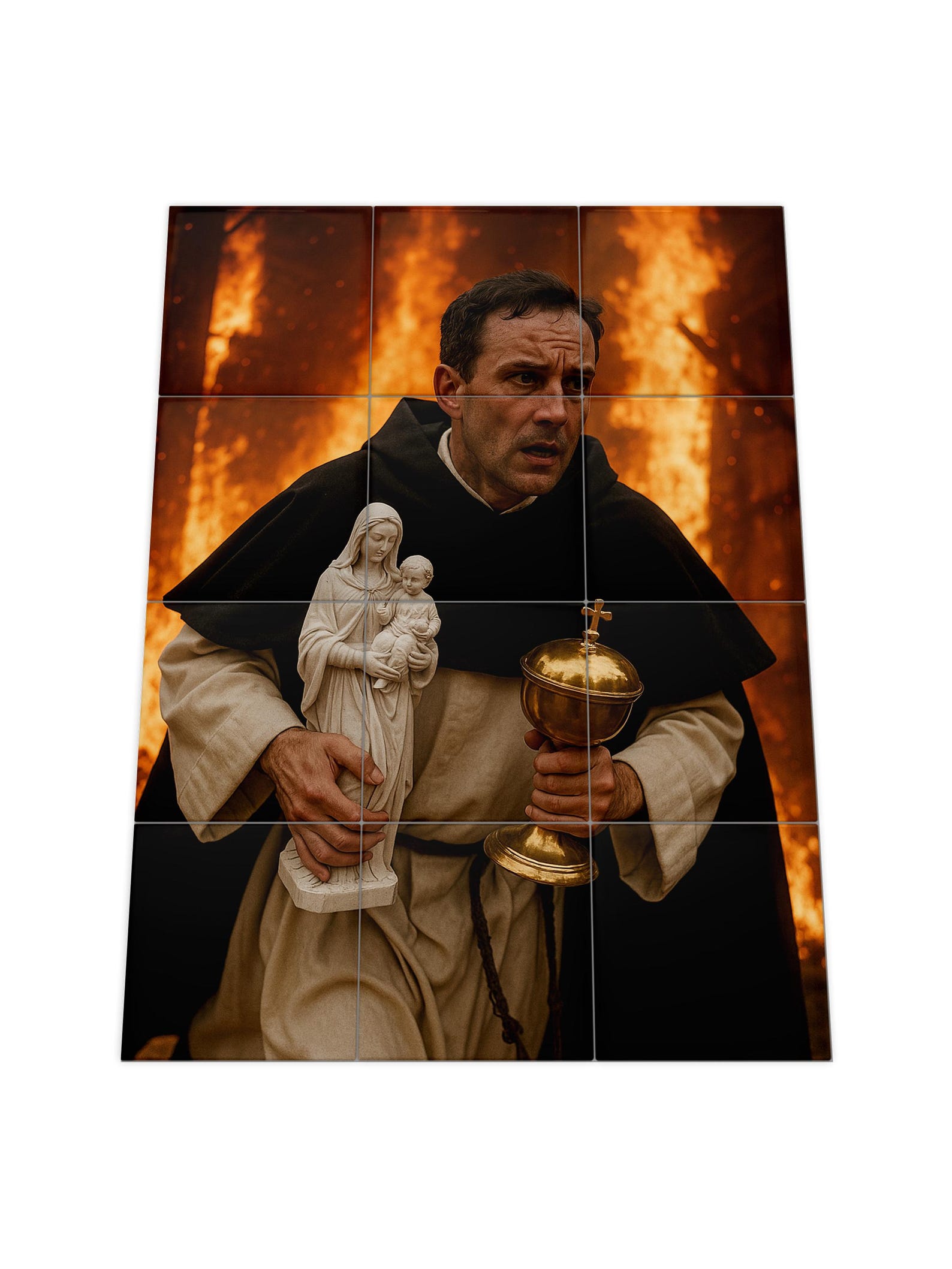 Saint Hyacinth of Poland Tile Mural: Handmade Catholic Wall Art - Etsy