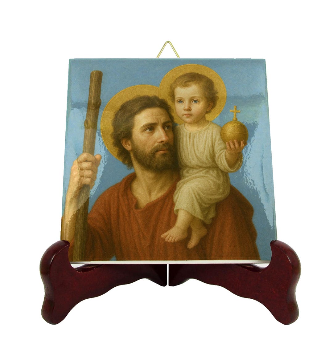 Handmade Saint Christopher Ceramic Icon: Catholic Home Decor - Etsy