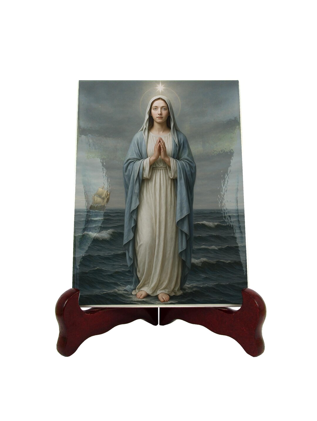 Handmade Virgin Mary Ceramic Icon: Star of the Sea, Religious Gift - Etsy