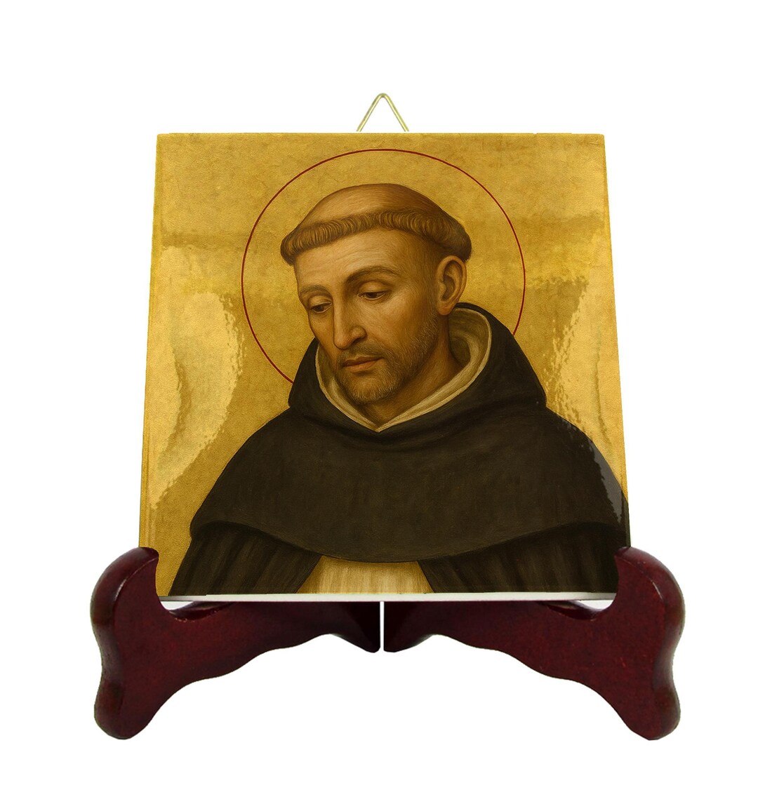 Saint Dominic of Guzman Ceramic Icon – Dominican Founder Catholic Wall ...