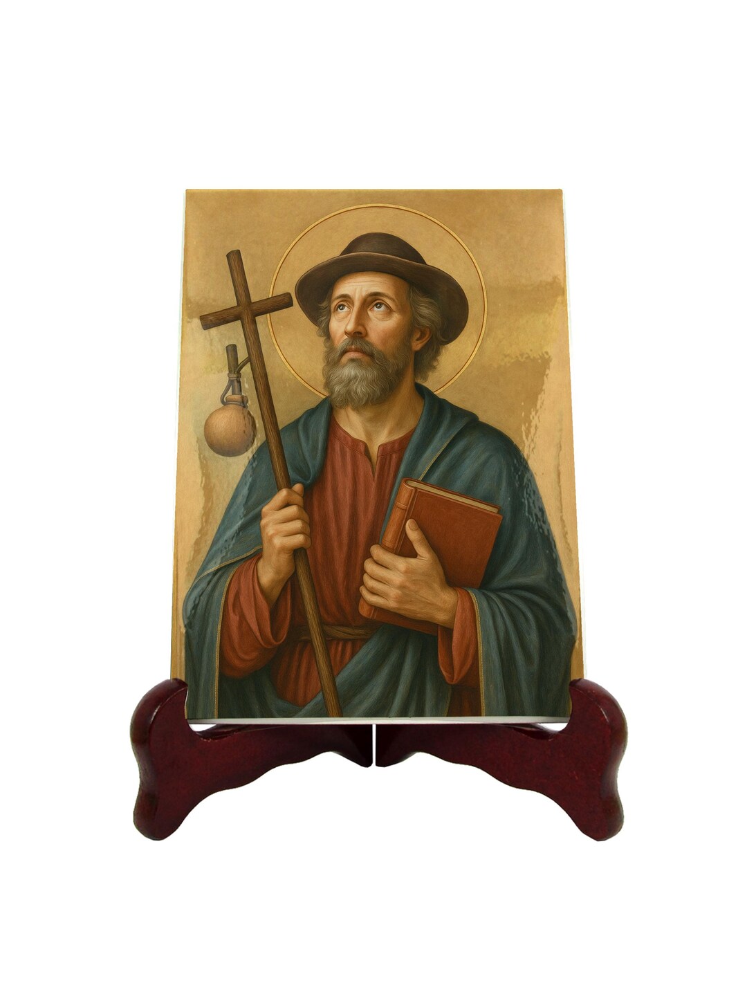 Saint James the Greater Ceramic Icon – Byzantine Apostle Art, Santiago ...